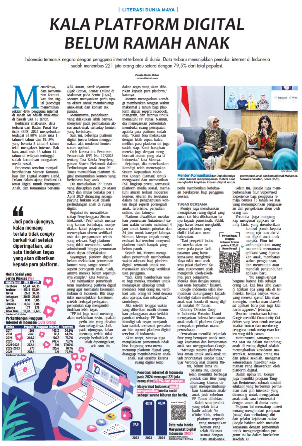 Literasi Dunia Maya- Kala Platform Digital Belum Rmah Anak | Widyawan & Partners Library